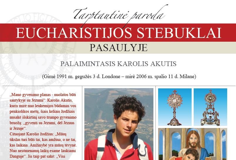 Parodos pristatymas - Dievo stebuklai